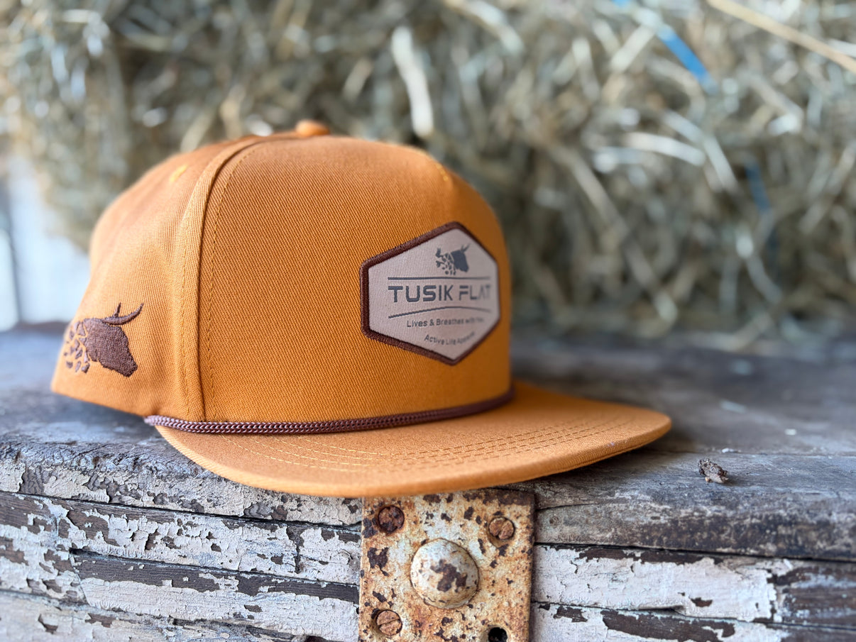 Turmeric Flat Brim Cap | Stylish Unisex Lifestyle Hat – Tusik Flat